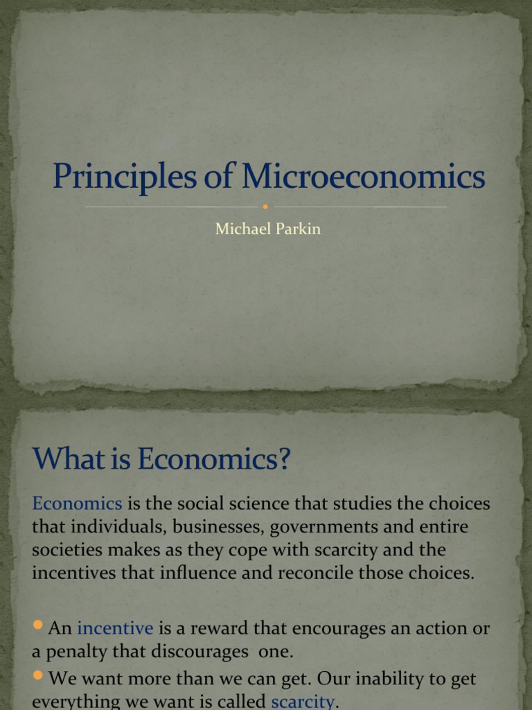 Principles of Microeconomics..Lecture 1 | PDF | Labour Economics ...