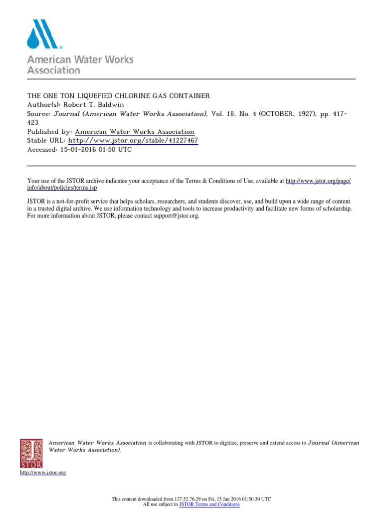 American Water Works Association Is Collaborating With JSTOR To ...