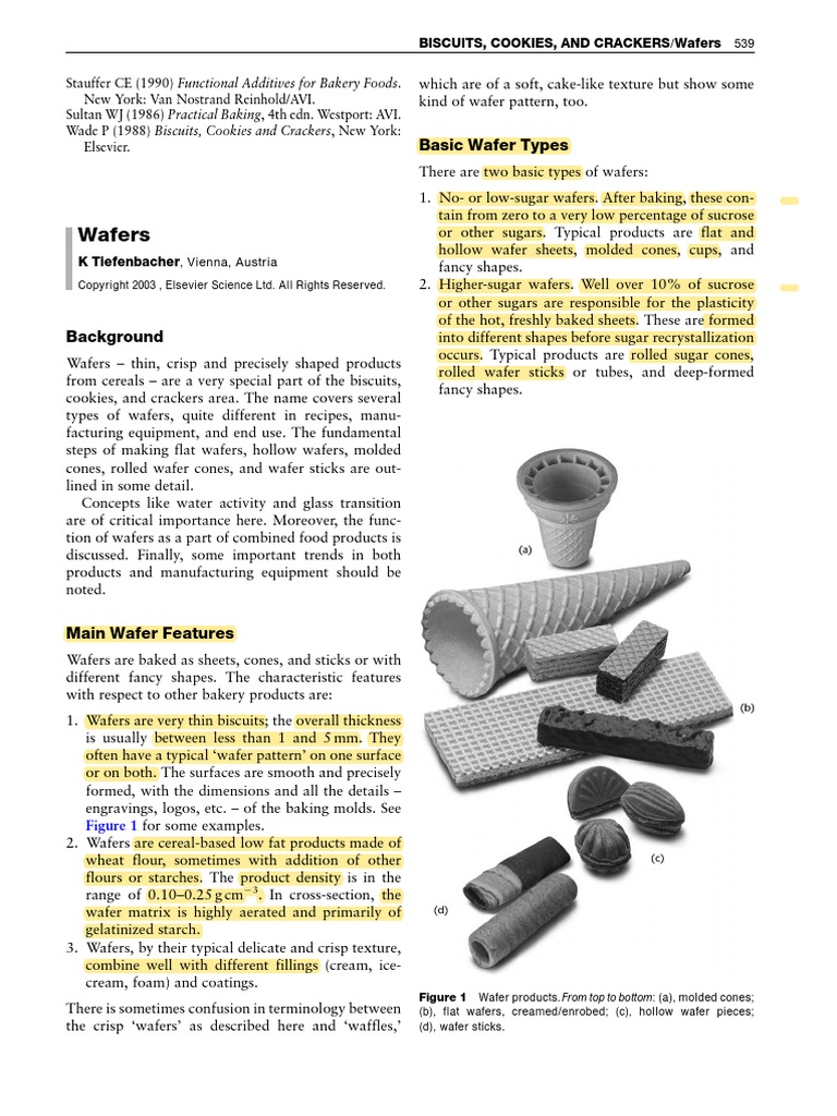 Wafers: Basic Wafer Types | Download Free PDF | Biscuit | Baking