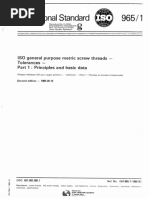 ISO 965-1 ISO General Purpose Metric Screw Threads-Tolerances | PDF | Screw | Engineering Tolerance