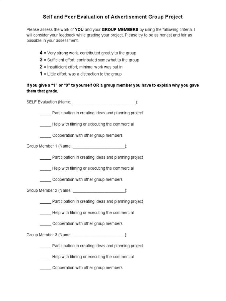 Rubric and Peer-Evaluation | PDF | Career & Growth