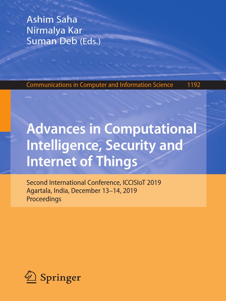 Advances in Computational Intelligence - Security and Internet of ...