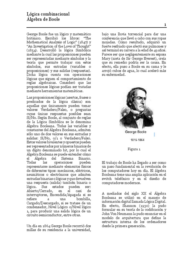Álgebra de Boole y su impacto digital | PDF | Álgebra de Boole ...