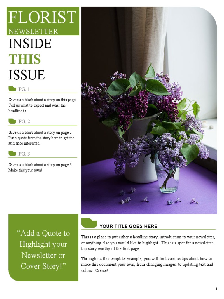 Sample Newsletter | PDF