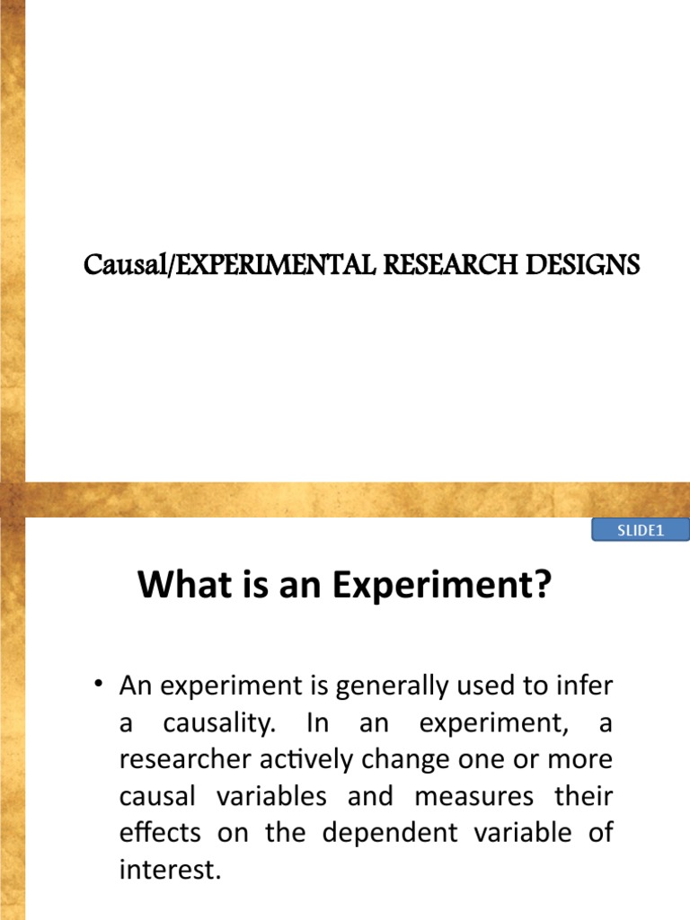 Chapter-4: Causal/Experimental Research Designs | PDF | Null Hypothesis ...