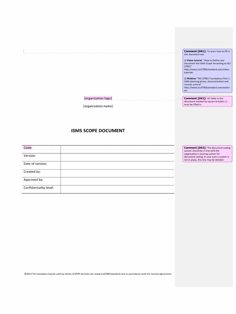 ISMS Scope Document EN | PDF