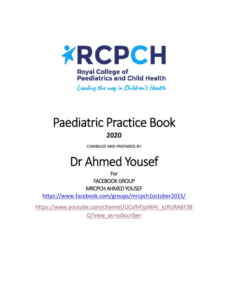 RCPCH PRACTICE BOOK AHMED YOUSEF17.8.2020 Optmized | PDF