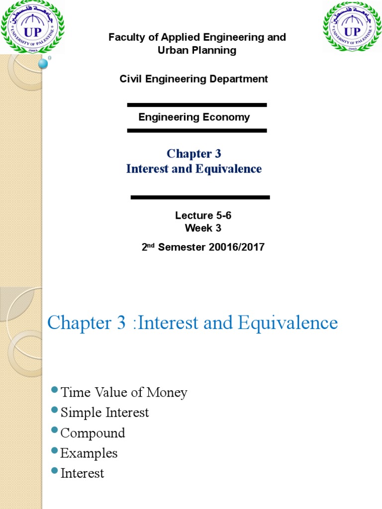 Chapter 3 Interest and Equivalence | PDF | Compound Interest | Interest