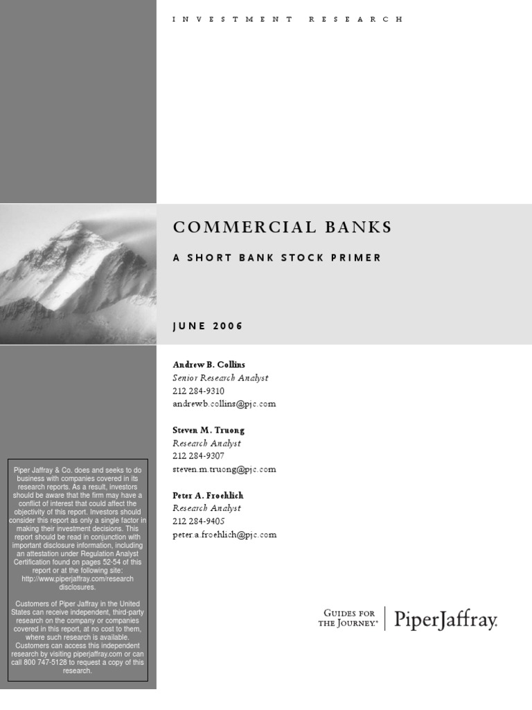 Commercial Banks: A Short Bank Stock Primer | PDF | Banks | Yield Curve