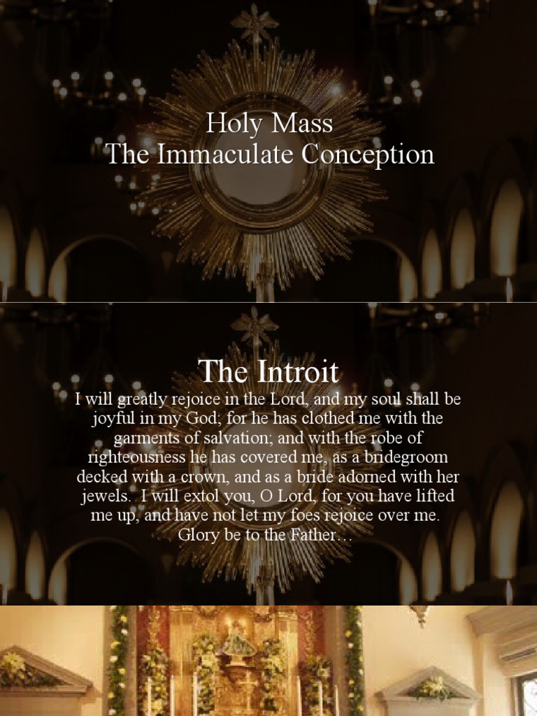 Holy Mass The Immaculate Conception | PDF