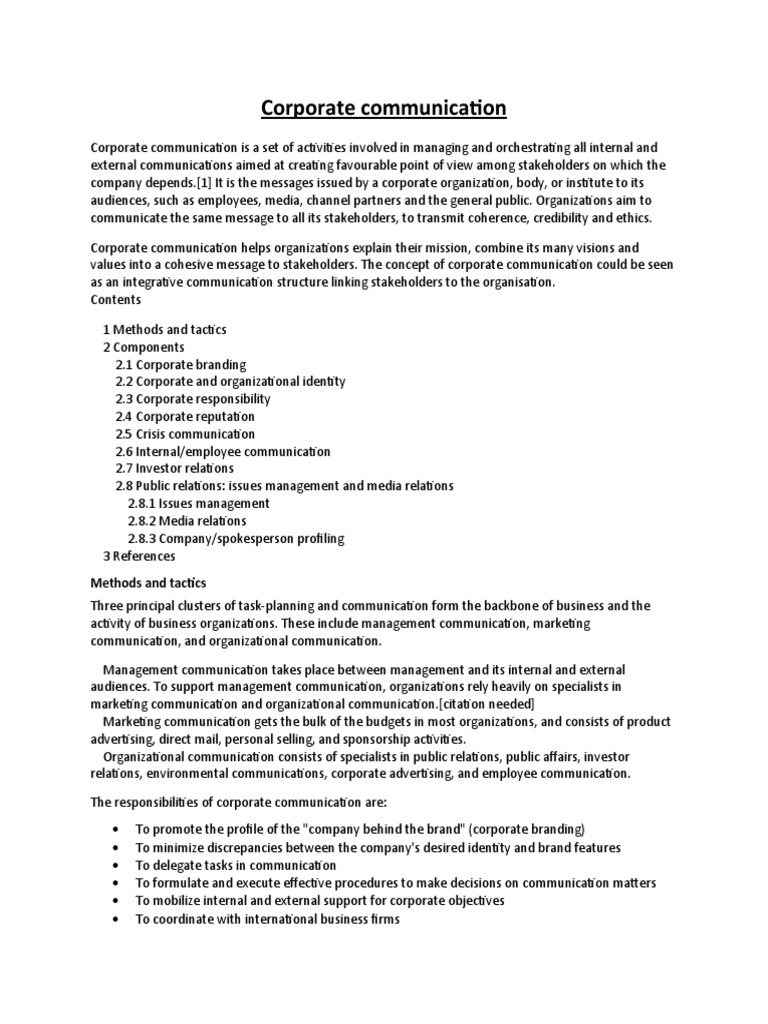 Corporate Communication Guide | PDF | Media Manipulation | Communication