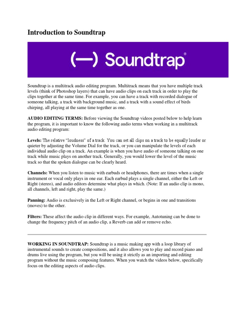 Introduction To Soundtrap | PDF | Headphones | Sound Technology