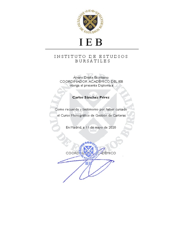 Diploma IEB | PDF