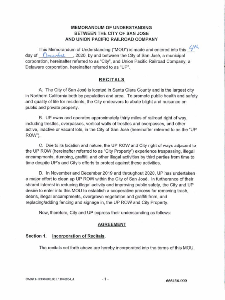 San Jose Signs Contract With Union Pacific For Routine Cleaning of ...