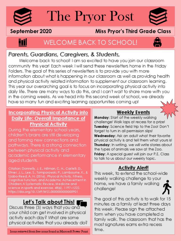 Newsletter Series | PDF | Healthy Diet | Classroom