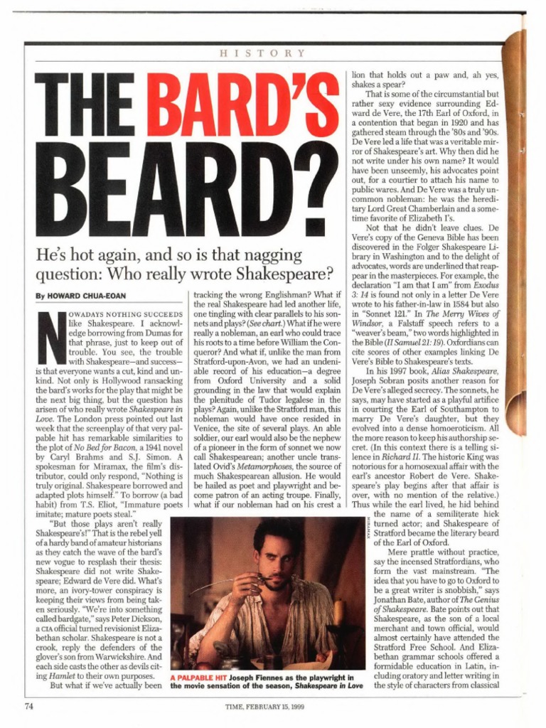 Bards Beard | PDF | William Shakespeare | Poetry
