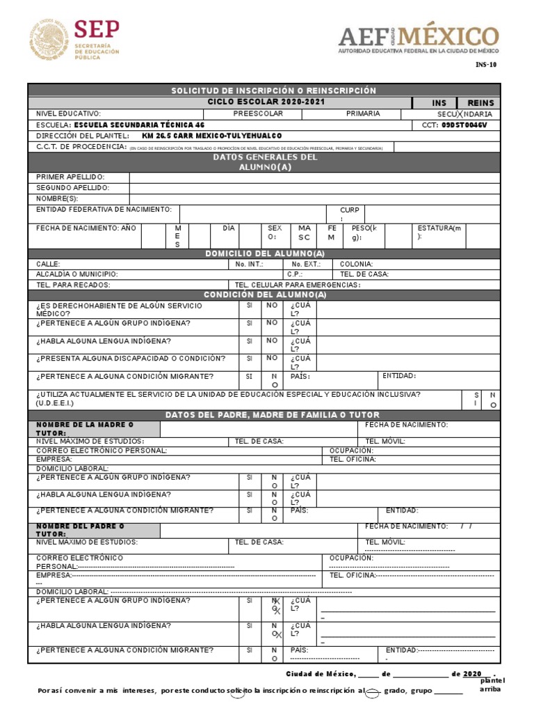 Formularios De Transcripción De La Escuela Secundaria Para Imprimir