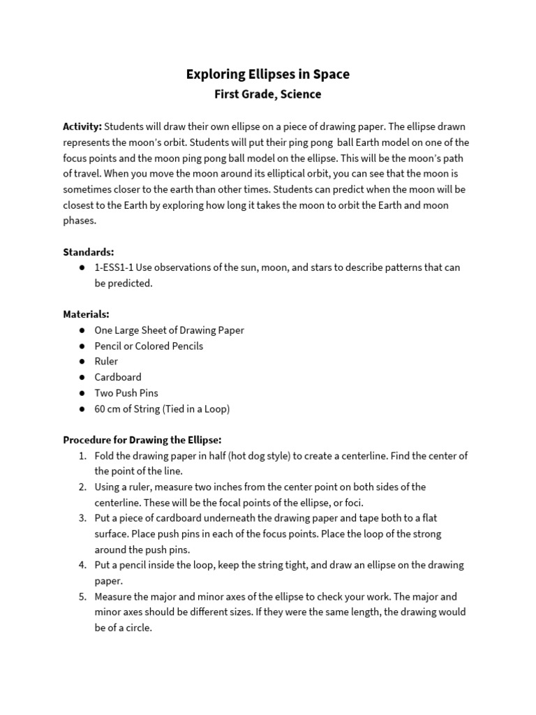Exploring Ellipses in Space | PDF | Ellipse | Orbit