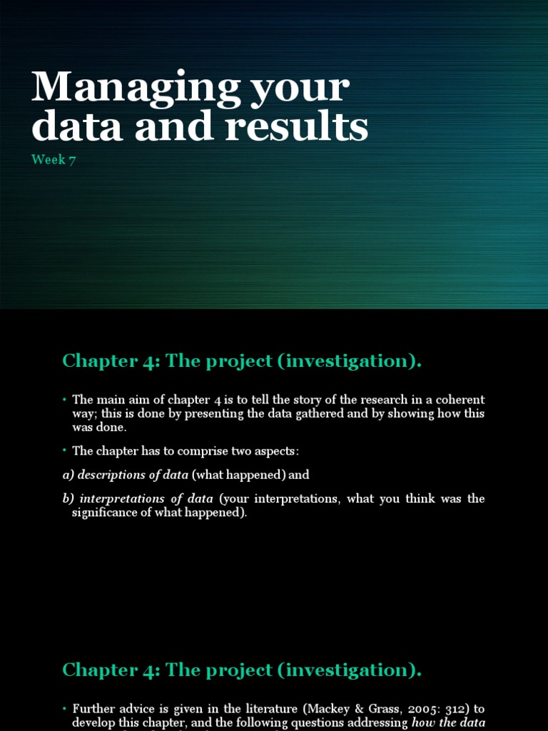 Managing Your Data and Results | PDF | Data | Validity (Statistics)