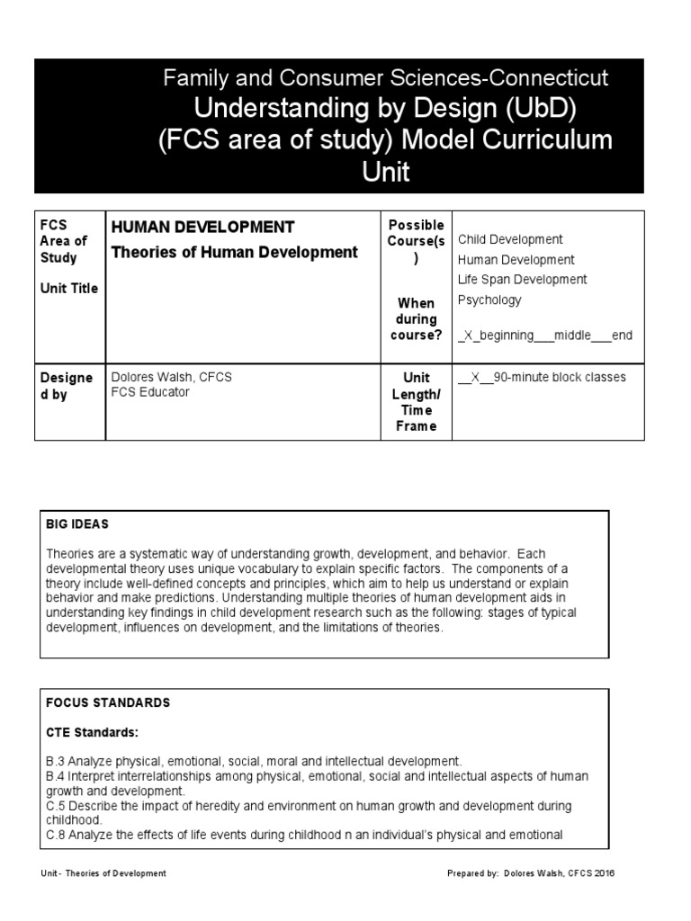 Fcs Theories of Human Development | PDF | Developmental Psychology ...