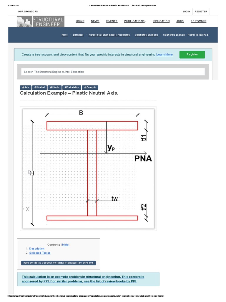 Plastic Neutral Axis Calculation Example | PDF | Cyberspace | Communication