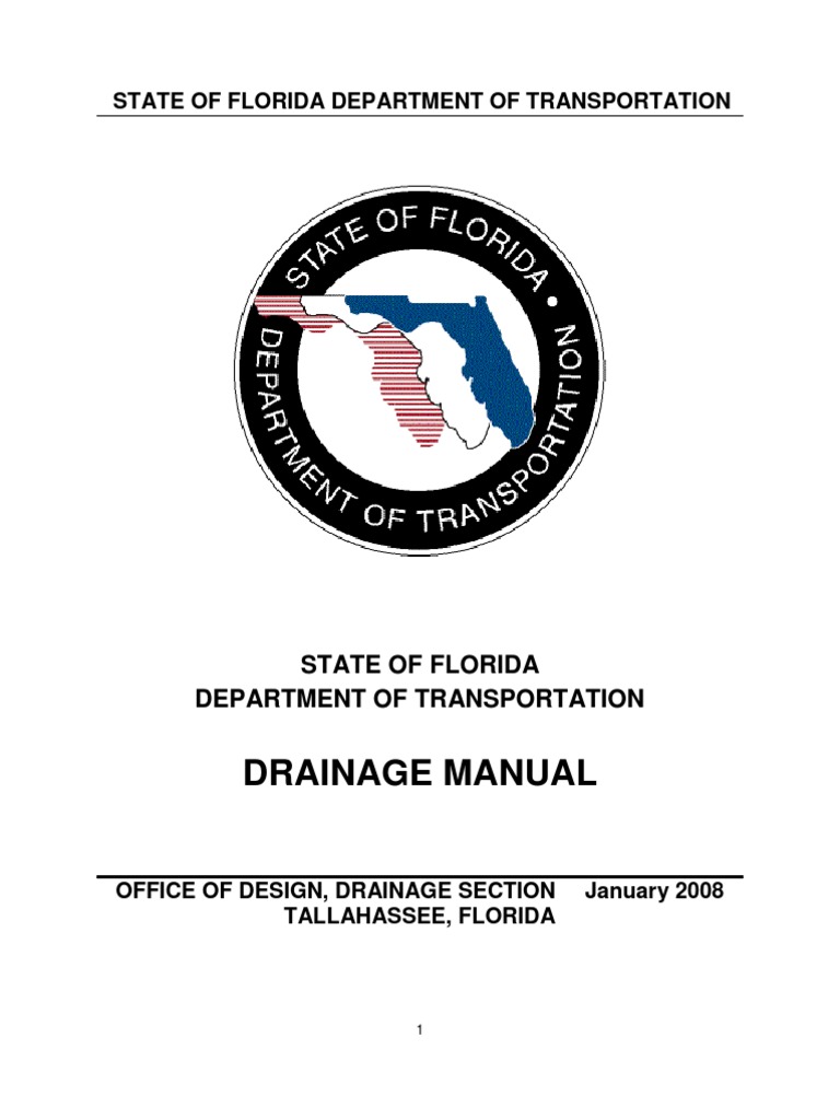 Drainage Manual: State of Florida Department of Transportation | PDF ...