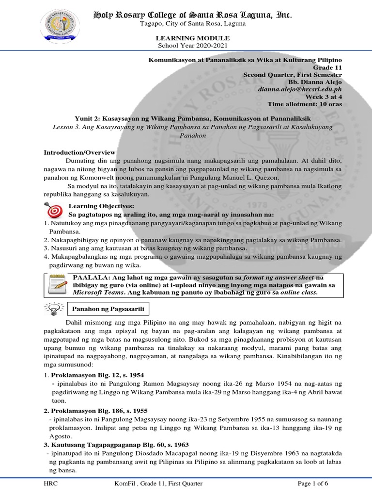 KomFil - Module 3-4 Q2 PDF | PDF