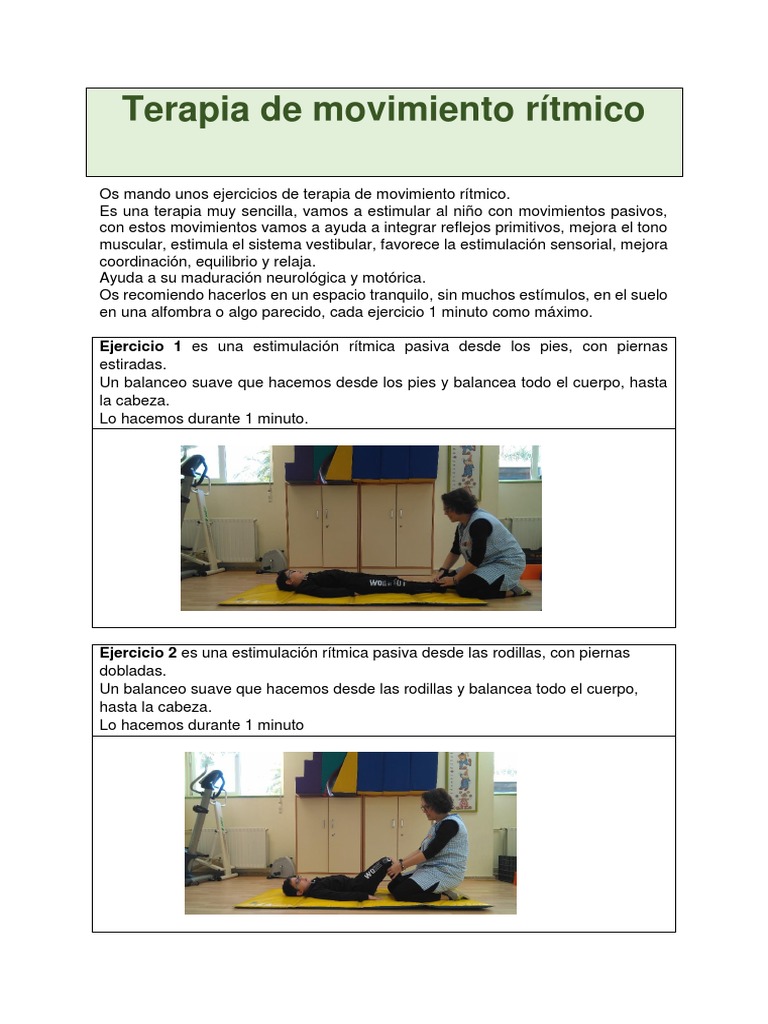 Ejercicios de terapia de movimiento rítmico para estimular el ...