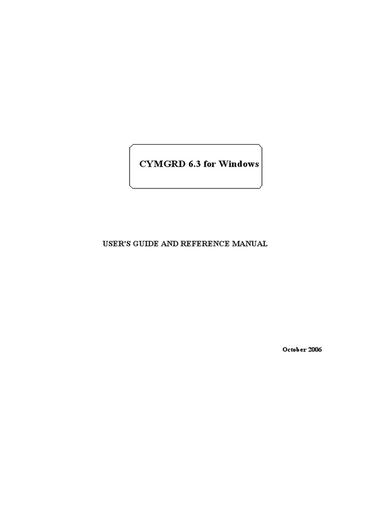 CYMGRD 6.3 For Windows: User'S Guide and Reference Manual | Download ...