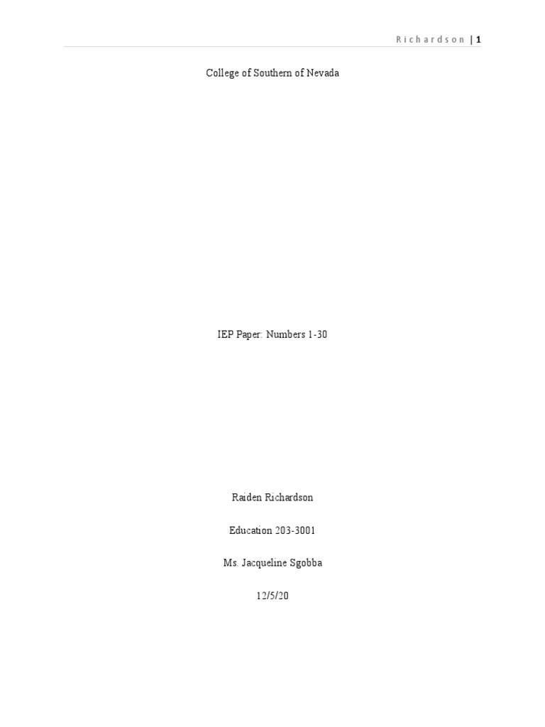 Edu Iep Paper | PDF | Special Education | Individualized Education Program