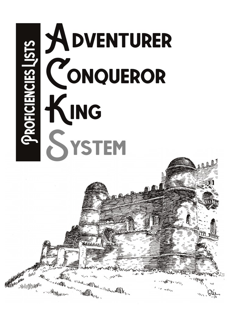 ACKS - Skill Proficiencies - High Resolution | PDF | Infantry | Wars ...