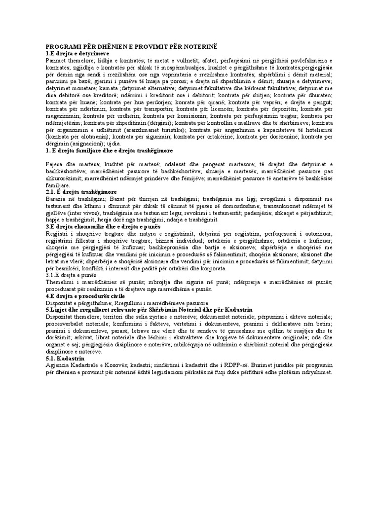 Provimet Noteria | PDF