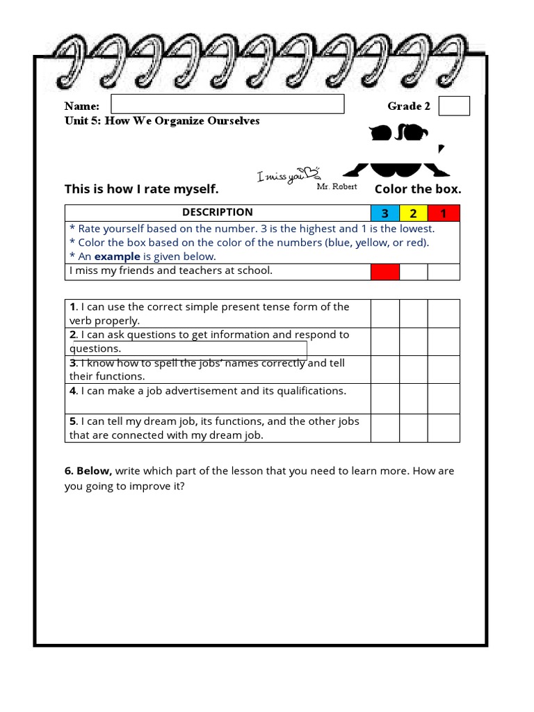 Grade 2 Self-Reflection Guide | PDF | Career & Growth