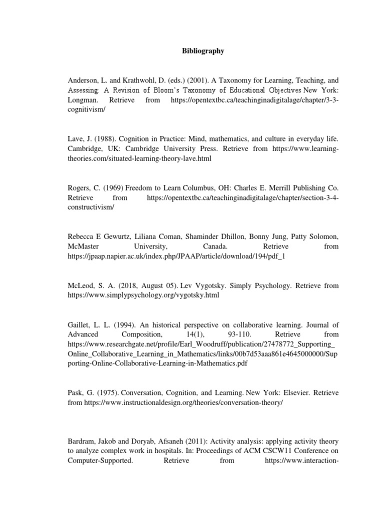 BIBLIOGRAPHY and ACKNOWLEDGEMENT | PDF | Gratitude | Cognition