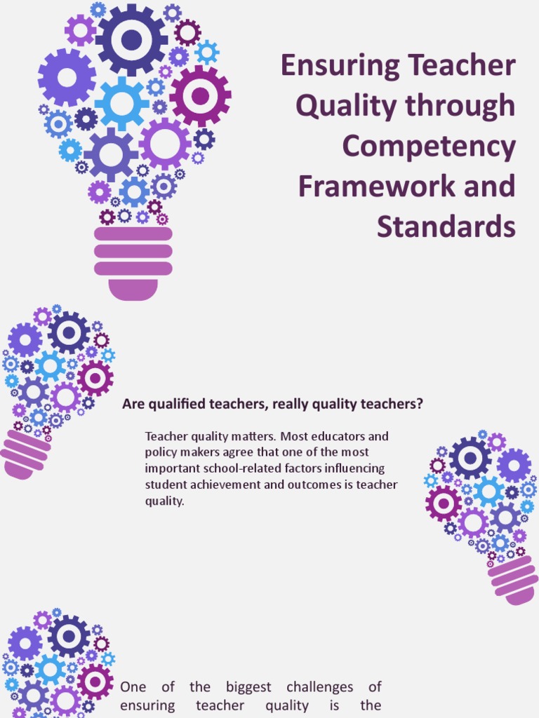 Chapter 6 Ensuring Teacher Quality Through Competency Framework And