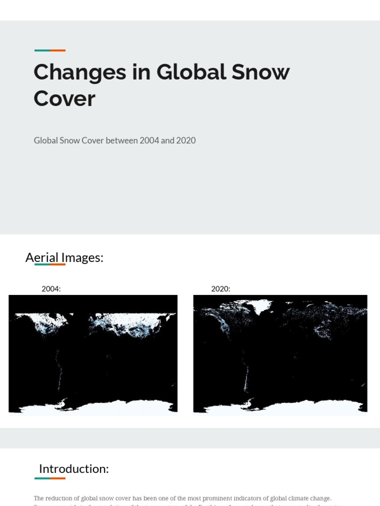 Changes in Global Snow Cover - Sareena Patel | PDF | Snow | Global Warming
