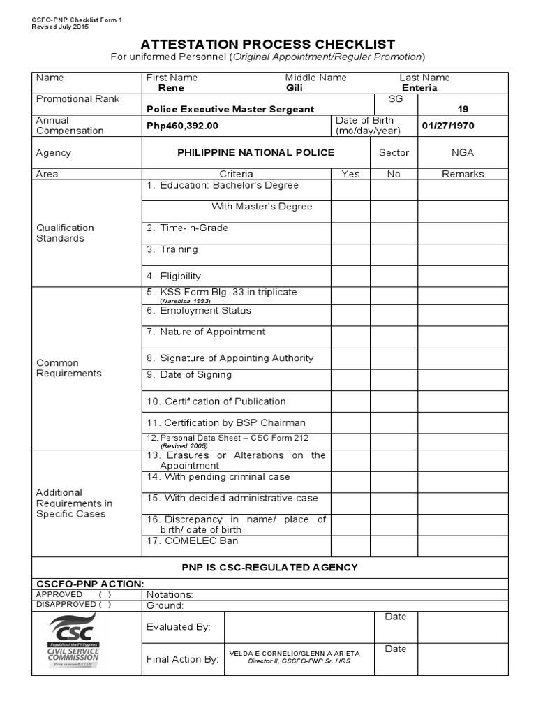 Attestation Process Checklist | PDF | Government | Justice
