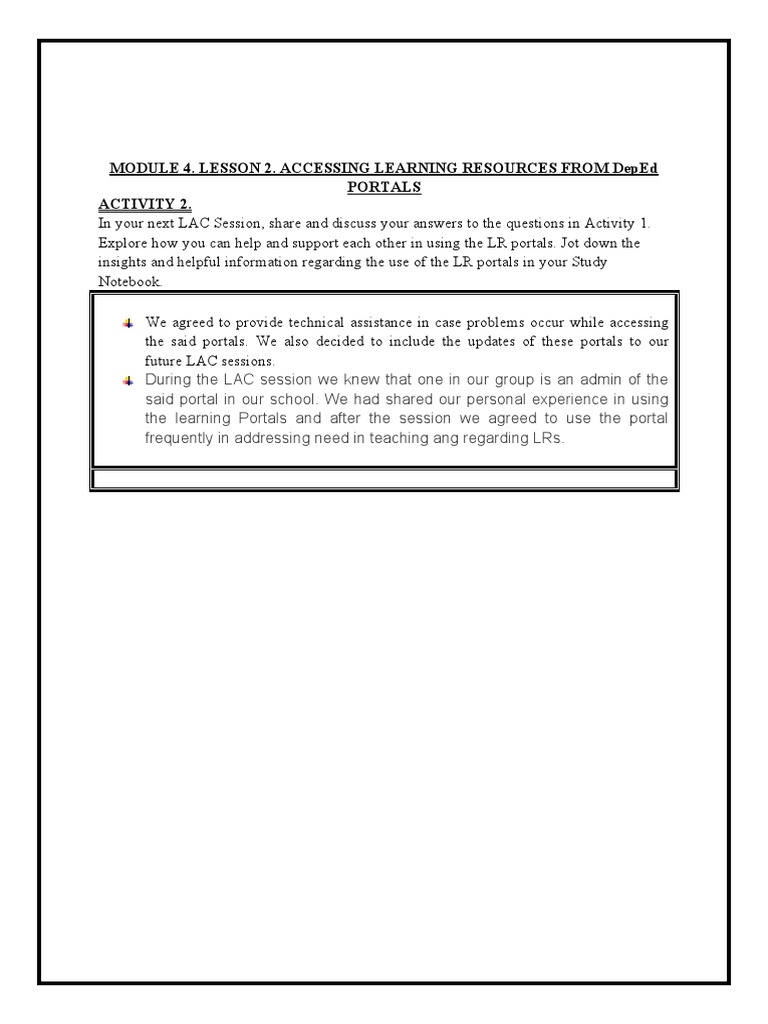 Module 4. Lesson 2. Accessing Learning Resources From Deped Portals ...