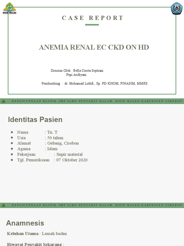 Lapsus Anemia and CKD On HD | PDF