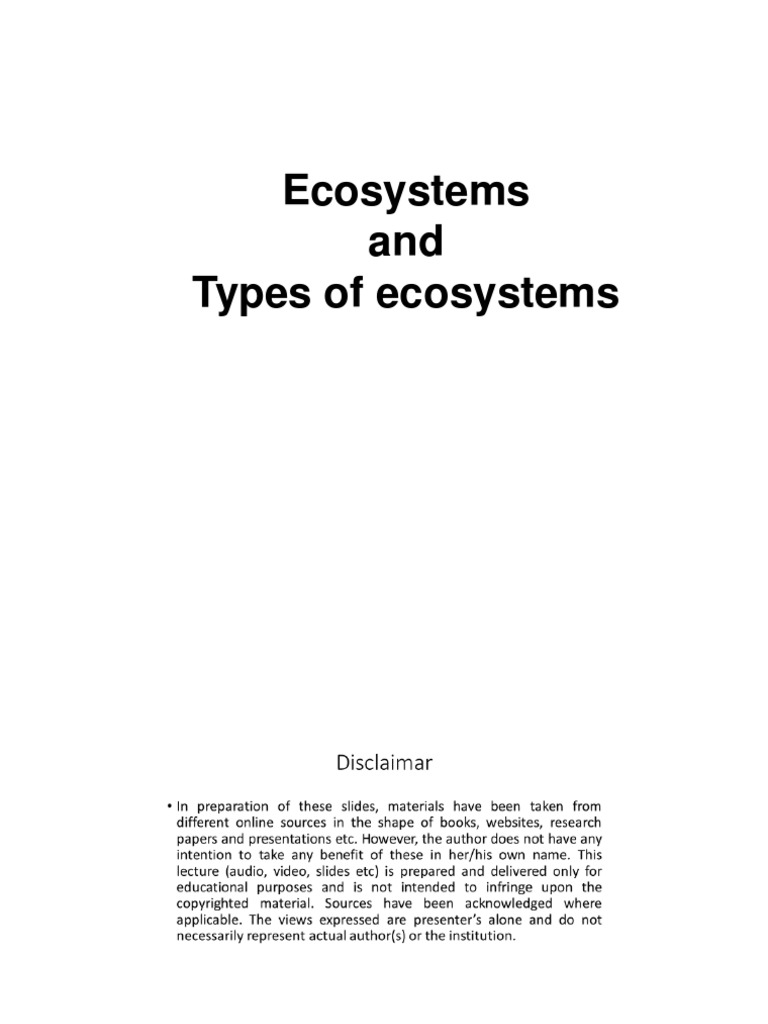 Ecosystems and Types of Ecosystems | PDF | Grassland | Wetland
