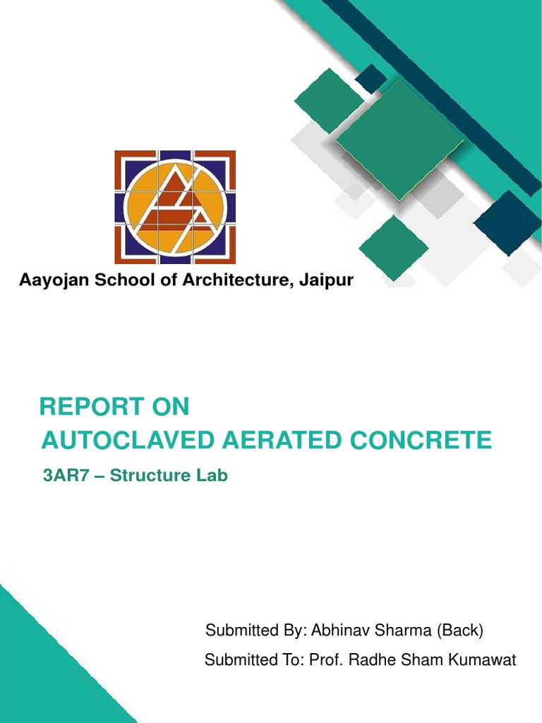 Autoclaved Aerated Concrete Report | PDF | Concrete | Civil Engineering