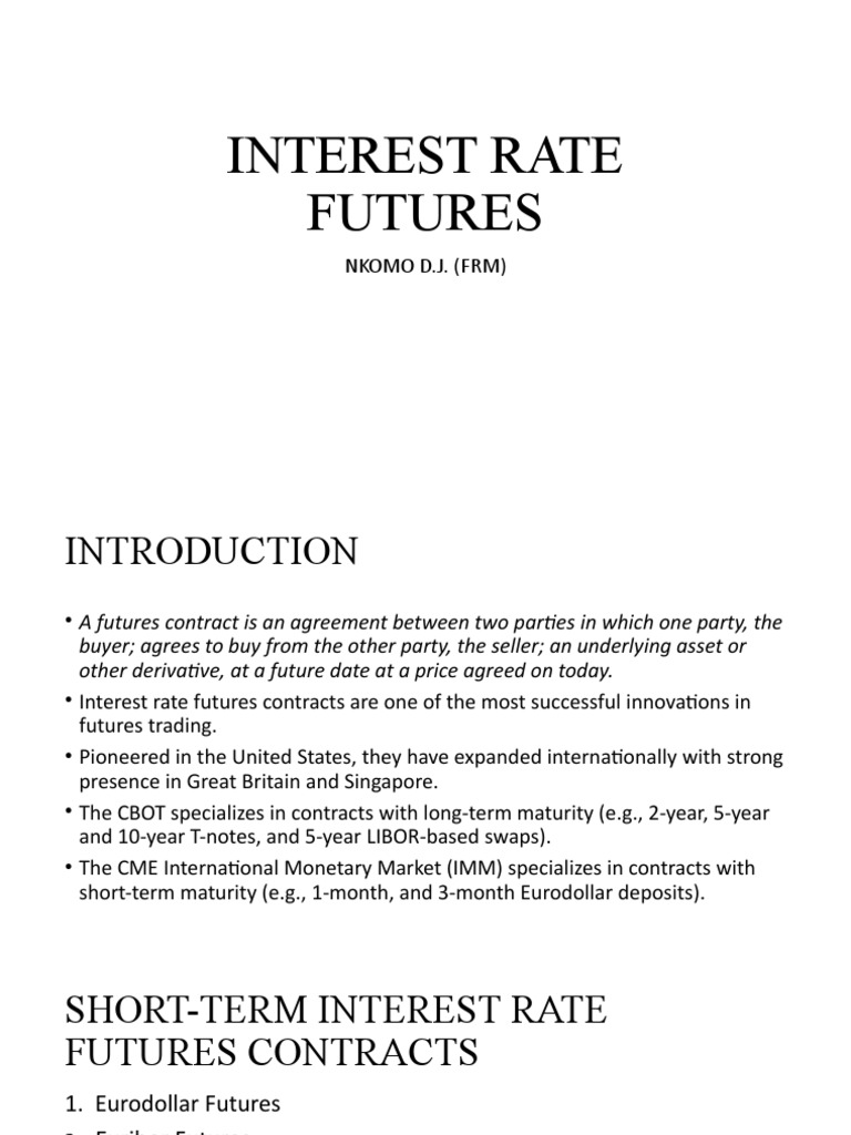 Euribor and Interest Rate Futures Overview | PDF | Futures Contract ...