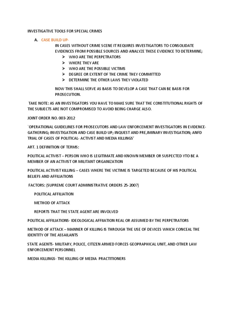 Case Build Up | PDF | Prosecutor | Interview