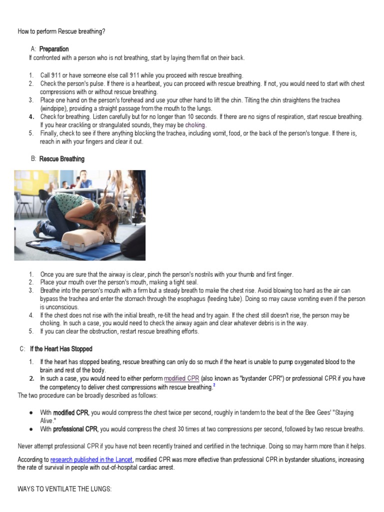 How to Perform Rescue Breathing: A Step-by-Step Guide to Providing ...