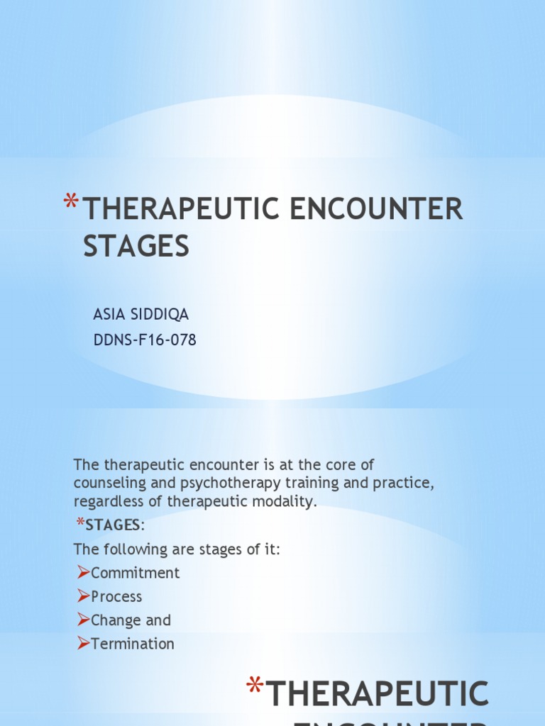 Share THERAPEUTIC ENCOUNTER 11 | PDF