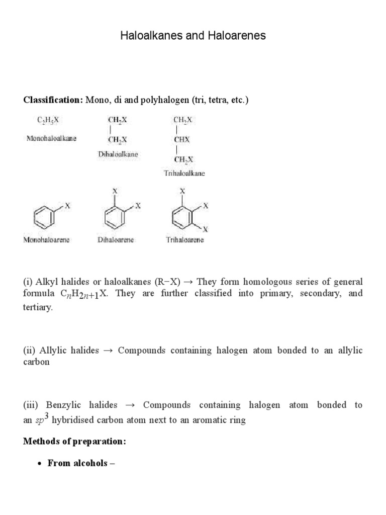Haloalkanes | PDF | Alkene | Chemical Reactions