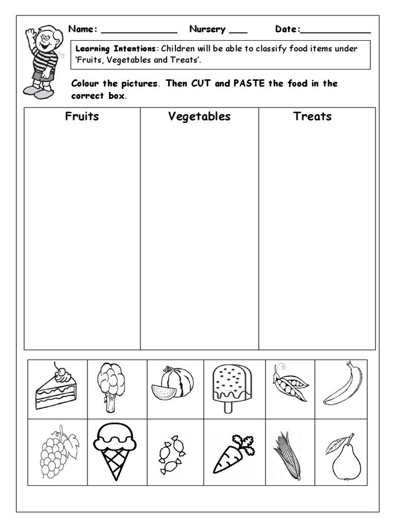 Food Classification Activity for Kids | PDF
