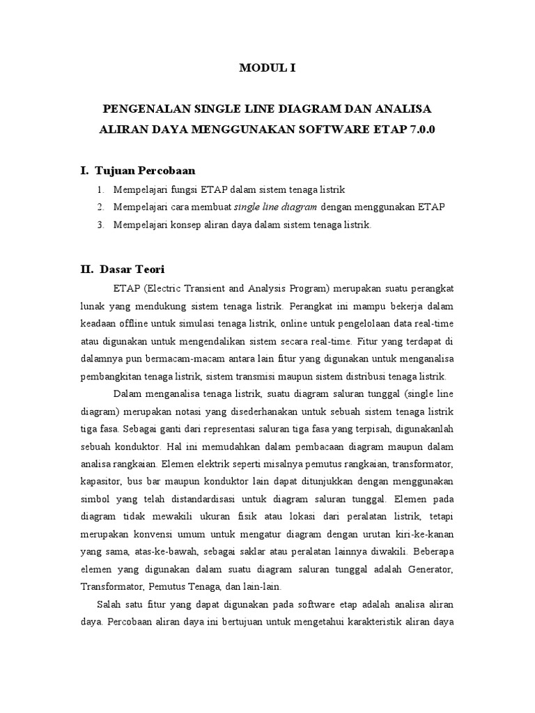 MODUL 1 Pengenalan ETAP | PDF | Komputer