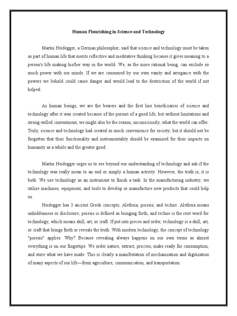 Human Flourishing in Science and Technology | Download Free PDF ...