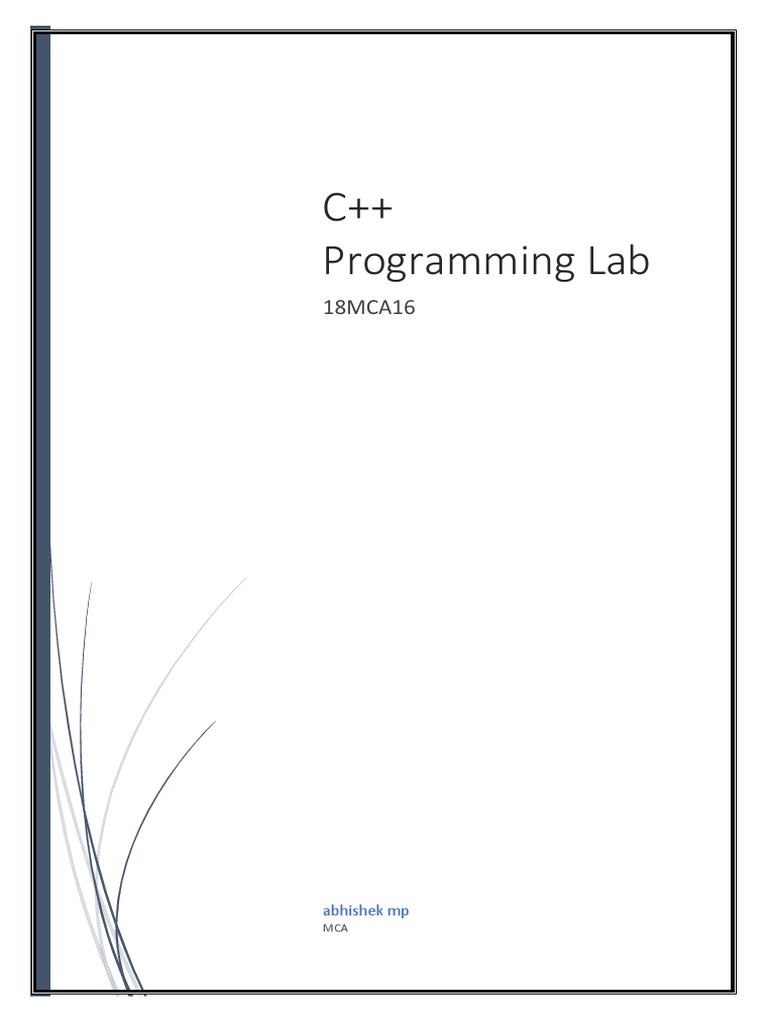 Cpp Lab Pdf Pdf Constructor Object Oriented Programming Programming 8504